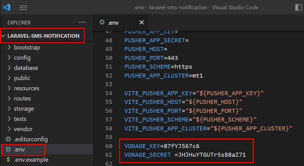 SMS Notification With Vonage